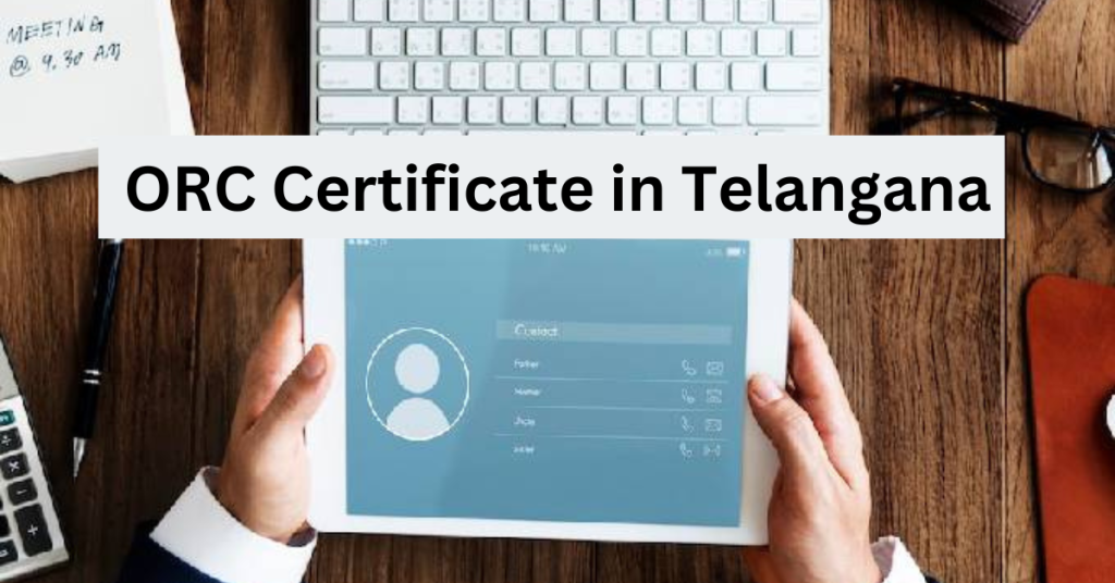 How to get ORC Certificate in Telangana for Inam land